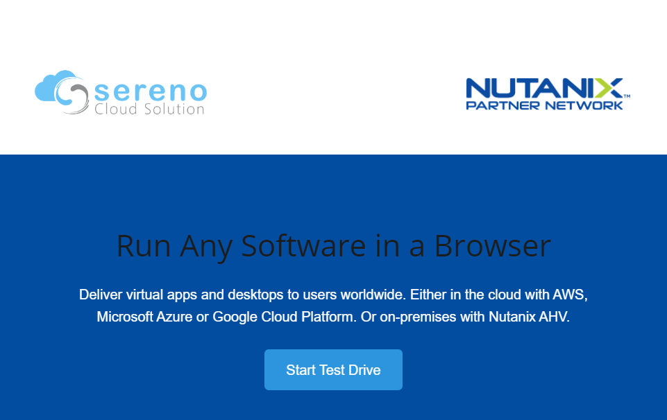 Run Any Software in a Browser | Sereno Cloud Solution